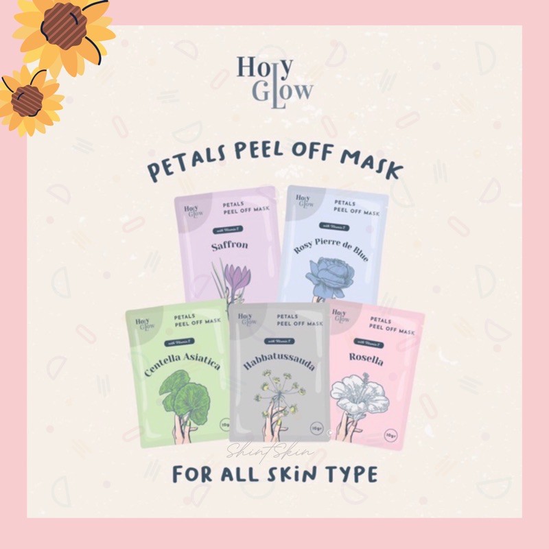 (Ready) PEEL OFF MASK PETALS HOLY GLOW / PEEL OFF MASK GLOW SERIES ...