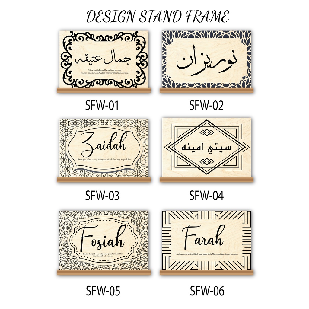 Mini Stand Wooden Frame/Mini Stand Frame/Mini Frame Gift/Hadiah Hari ...