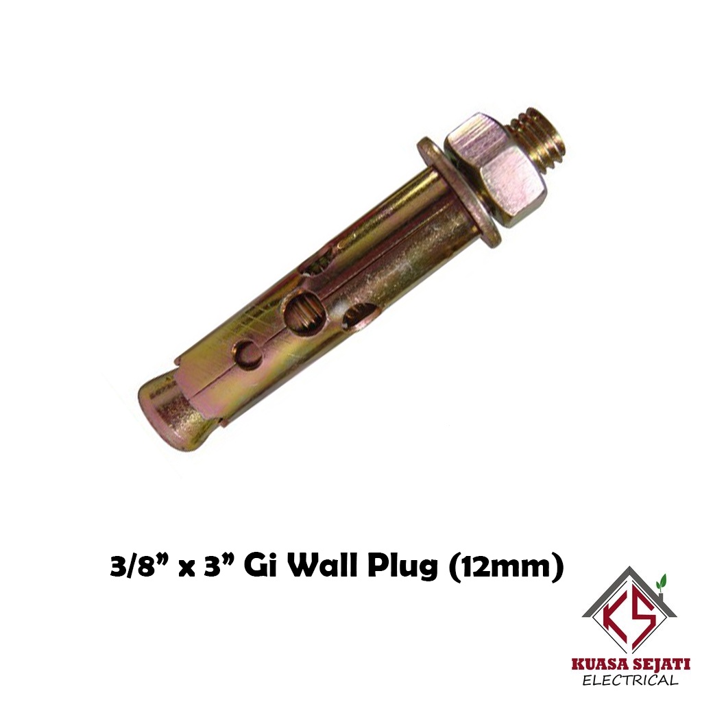 PVC Wall Plug, Sleeve Anchor Metal Wall Plug 5/16" 10mm & 3/8" 12mm ...