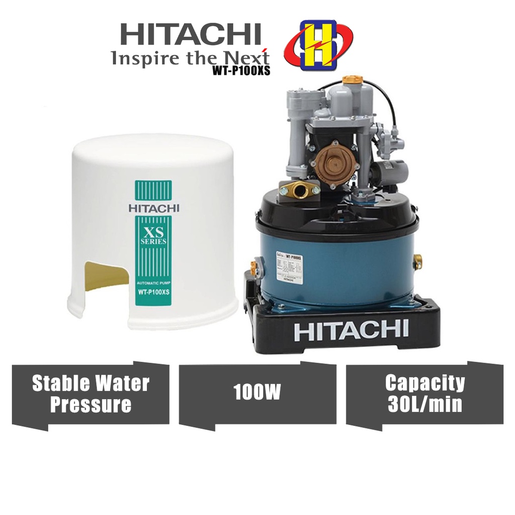 Hitachi Water Pump (100W) Tank Type - Shallow Well WT-P100XS | Shopee ...