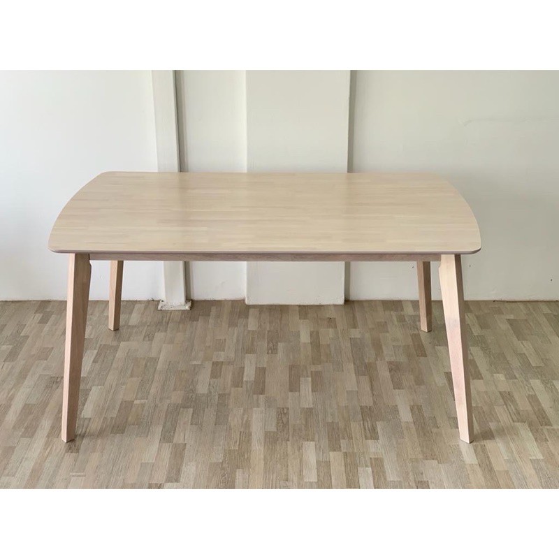 Scandinavian Solid Wood Dinning table Meja Makan Kayu table 实木餐桌 ...