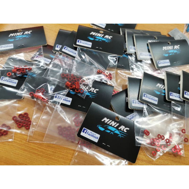 Aluminum shim RED M3x6 0.5mm/1mm/2mm/3mm | Shopee Malaysia