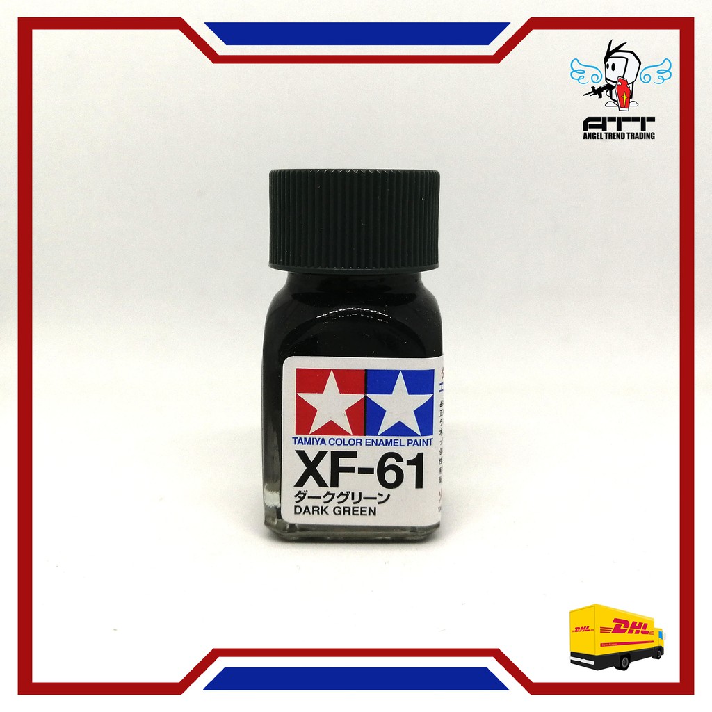TAMIYA XF-61 DARK GREEN ENAMEL 10ML (Gunpla Gundam Paint ModelKit Resin ...