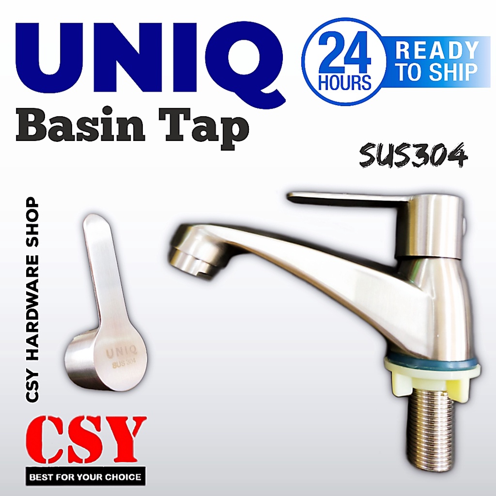Uniq SUS304 Stainless Steel Bathroom Basin Tap | Shopee Malaysia