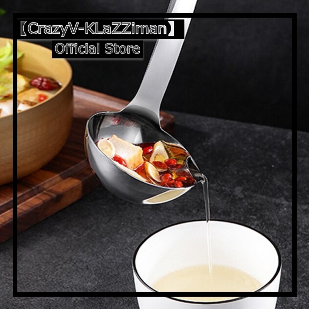 【Penapis Pemisah Grease Sudu Sup】304 Stainless Steel Soup Spoon Scoop ...