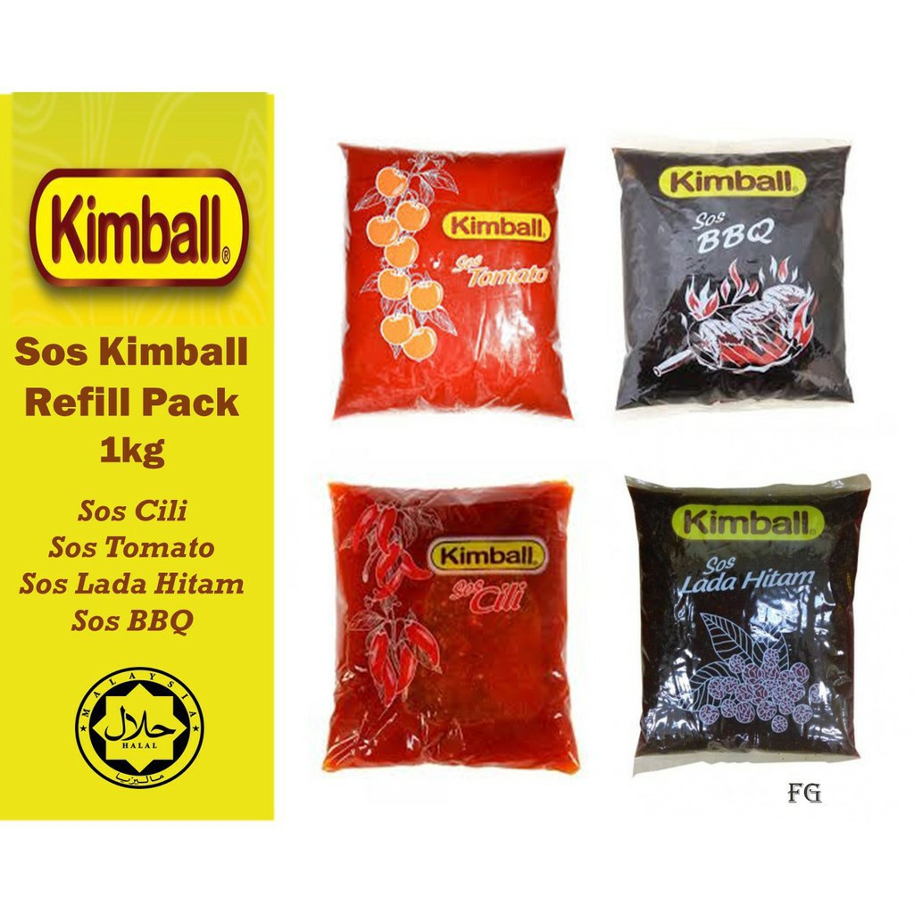 ( Ready Stock ) Kimball 1kg Pouch Sos Cili / Chili , Sos BBQ , Sos ...