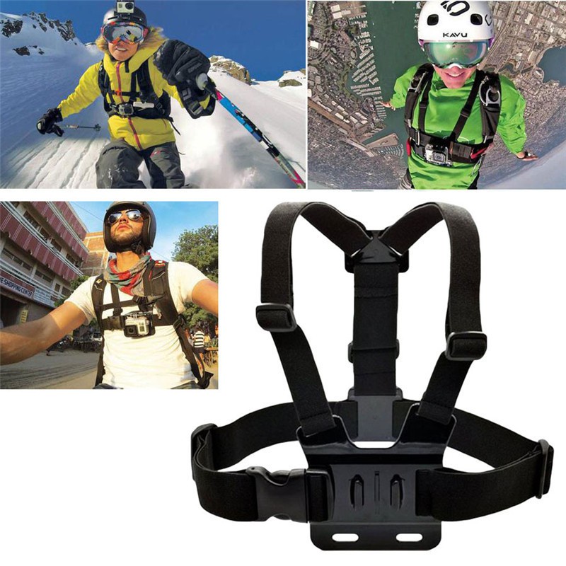 Body Strap Adjustable Elastic Chest Strap Mount for GoPro Action Camera ...