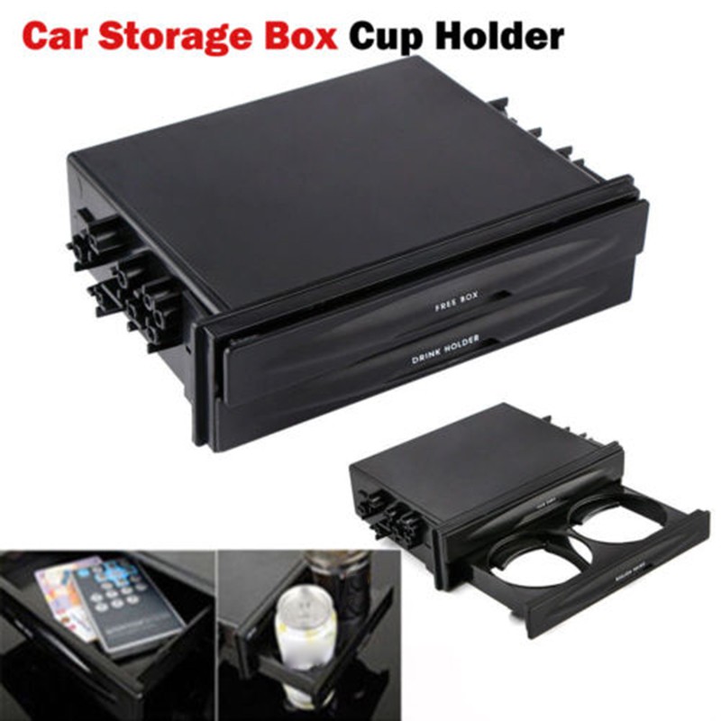 Storage Box Two-layer Universal Vehicle Radio Organizer Interior Holder ...
