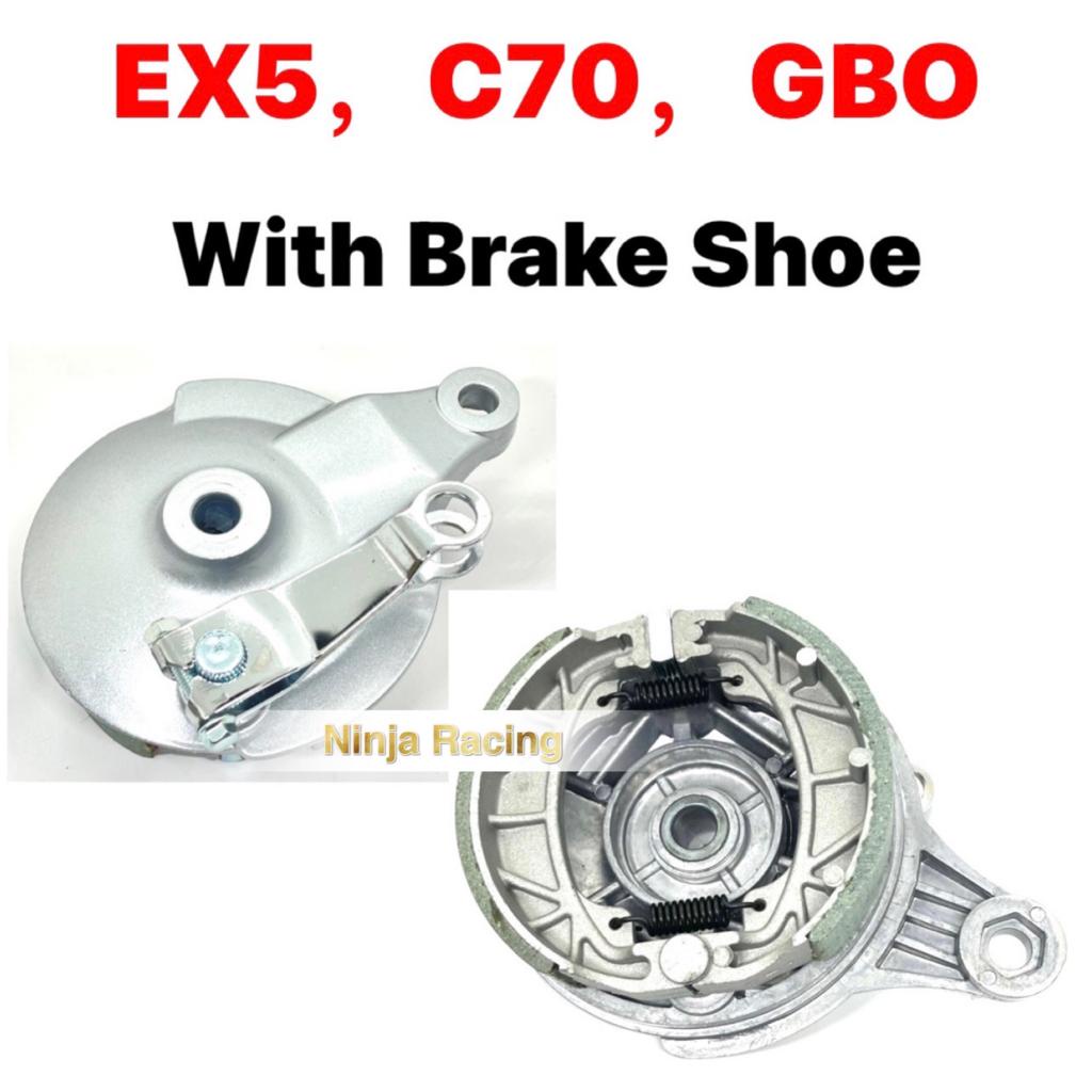 HONDA EX5 REAR HUB PANEL (ST) // EX5 HI POWER C70 GBO GB6 FAME REAR BRAKE HUB PANEL COMPLETE SET ...