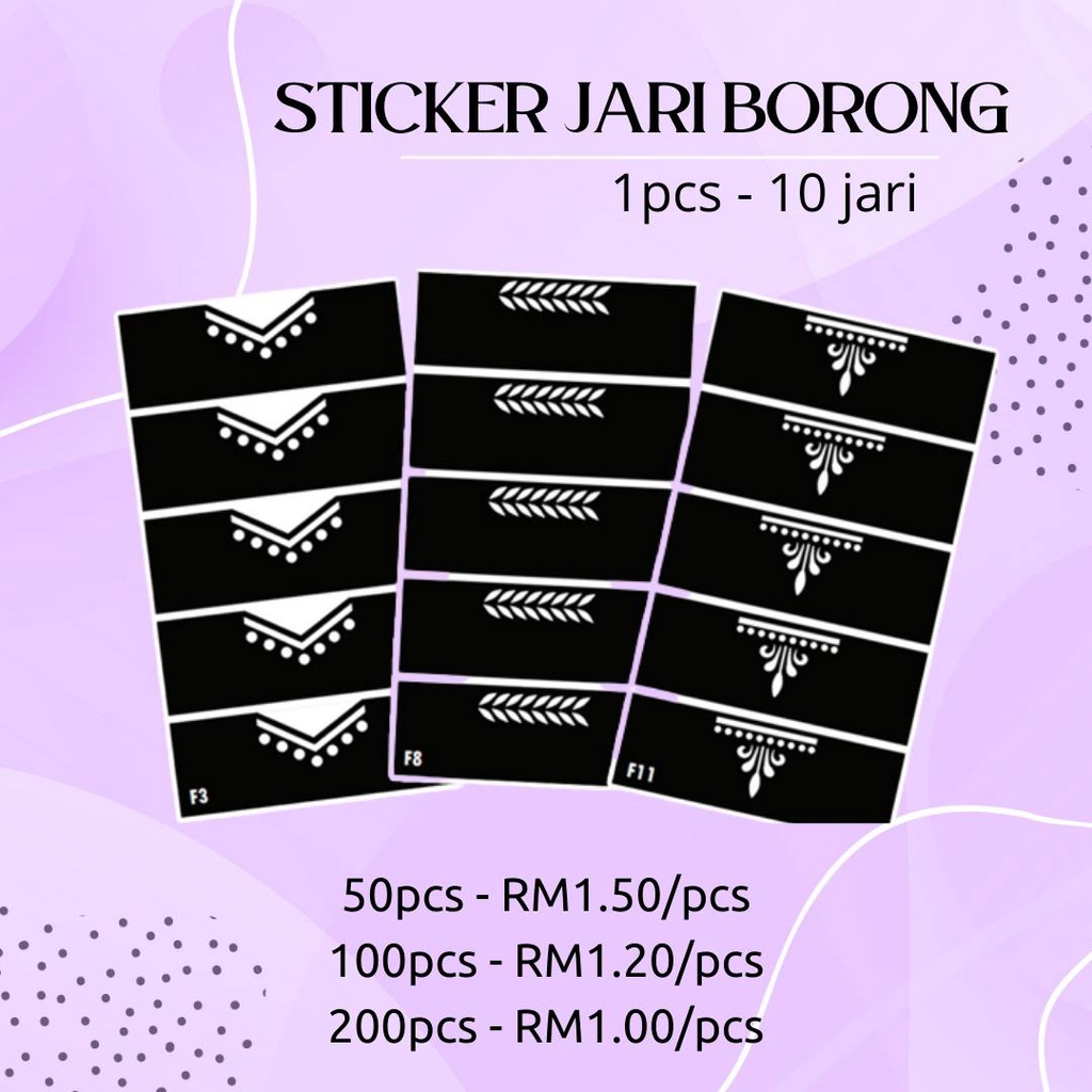 BORONG STICKER JARI / STICKER INAI CELUP DIY | Shopee Malaysia
