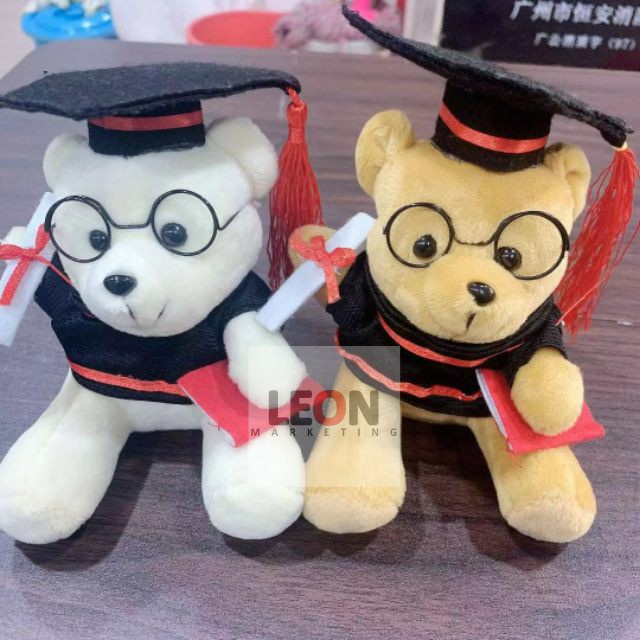 4+" Graduation/Convocation Bear- Spec Bear Patung Konvo spec 带镜博士熊 ...