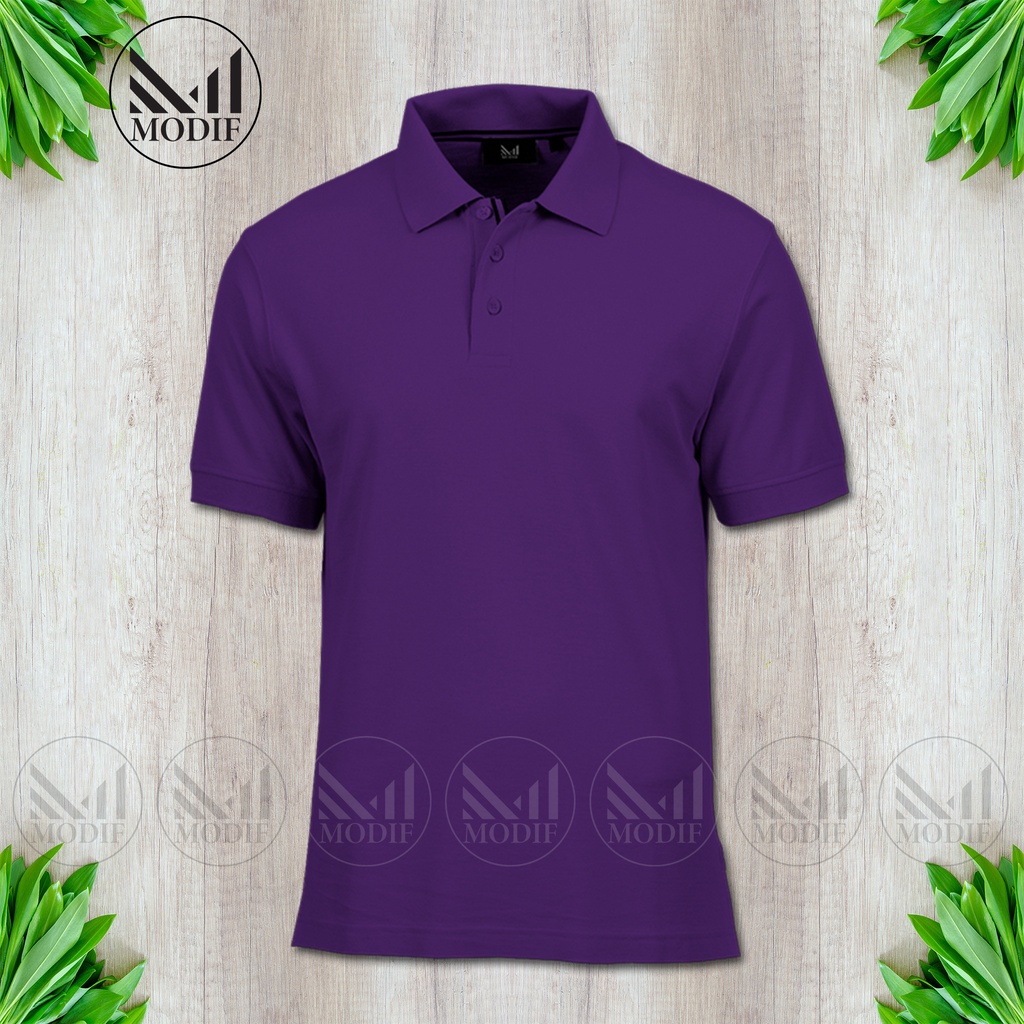 Purple Plain Polo t shirt "100% Premium fabric unisex polo shirt baju ...