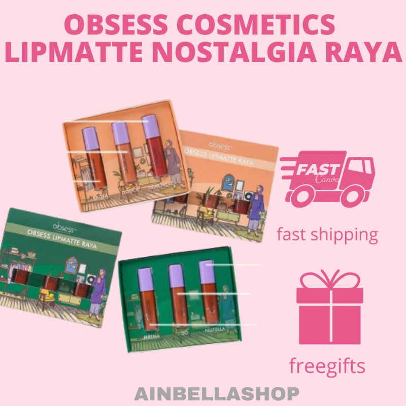 LIPMATTE RAYA OBSESS COSMETICS (NOSTALGIA RAYA) | Shopee Malaysia