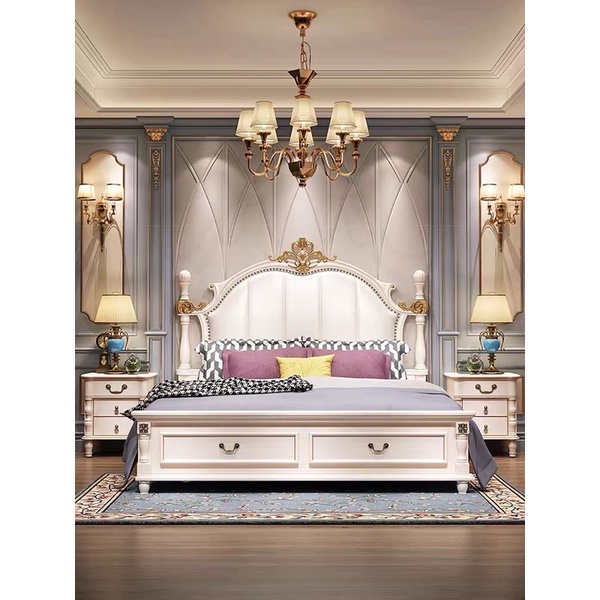 Luxury European Bed Frame King Modern Queen Size European Design Luxury ...