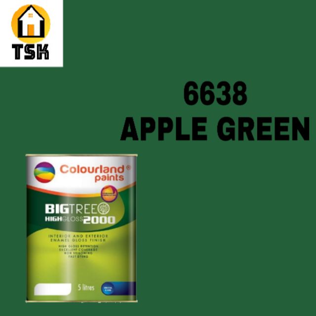 5LITRE Colourland Big Tree High Gloss (6638 APPLE GREEN) | Shopee Malaysia