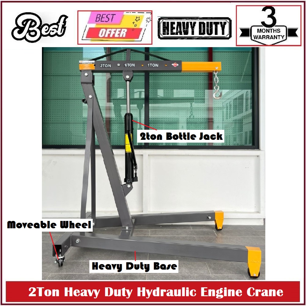 HAWK 2Ton Heavy Duty Hydraulic Engine Crane - 3 Months Local Warranty ...