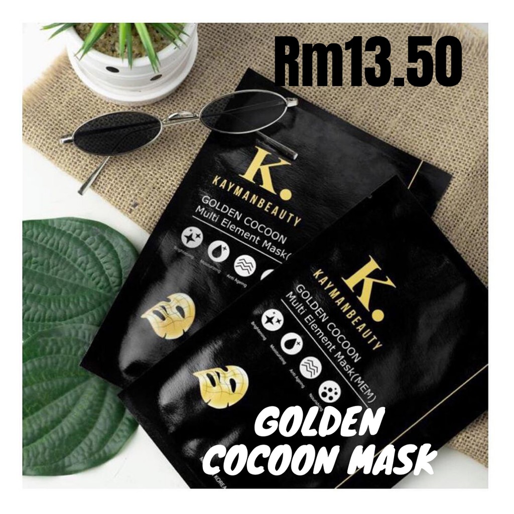 🔥 [READY STOCK + 1 FREE GIFT!!] 🔥 30ML KAYMAN MASK GOLDEN COCOON Multi ...