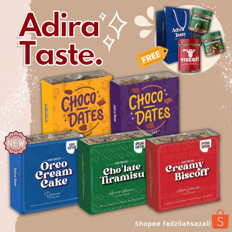 MELTZ x ADIRA TASTE Kek batik biscoff / kek batik tiramisu / kek batik ...