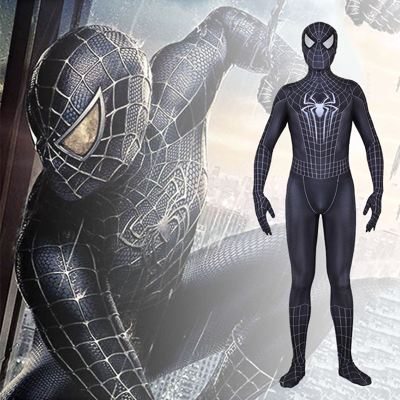 The Amazing 2 Spiderman Black Venom Tights Cosplay Costume Suit Lycra ...