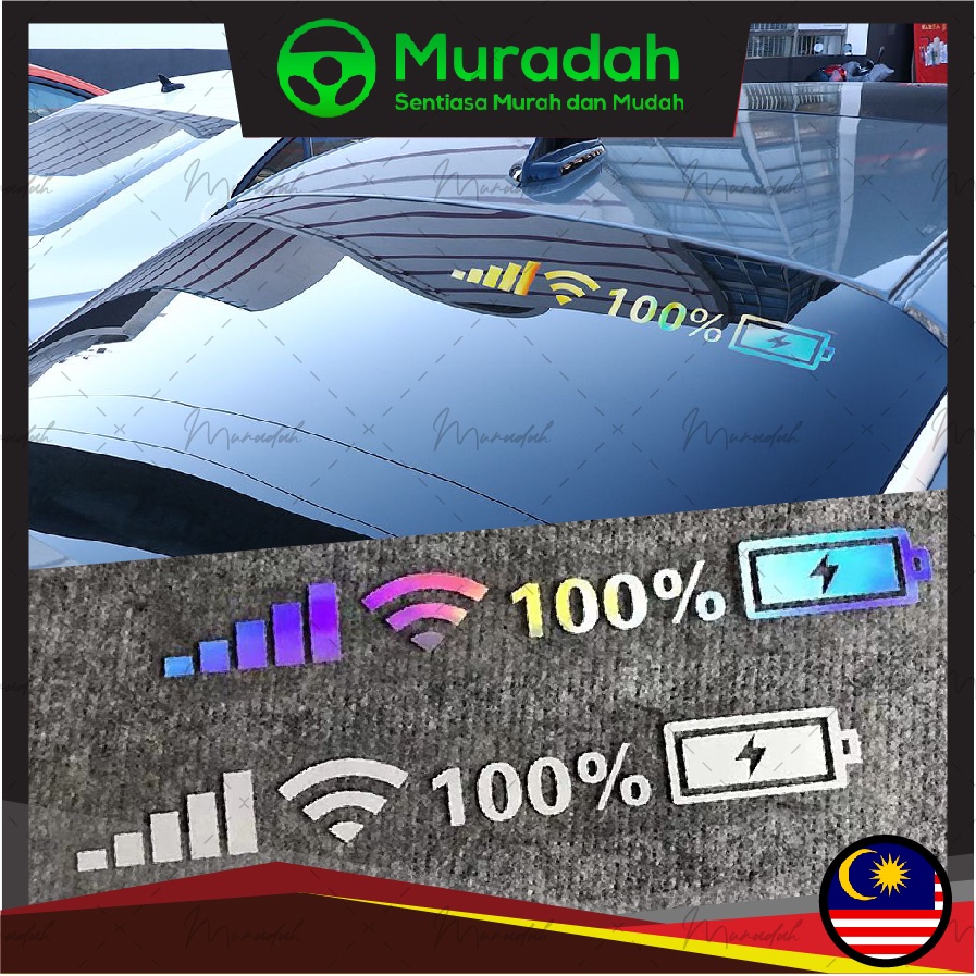 [Ready Stock] Wifi Signal Battery Display Decoration Stickers ...