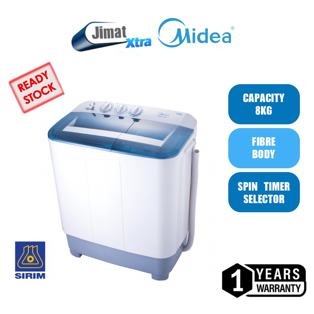 Midea 8KG Semi Auto Washing Machine MSW-8008P | Shopee Malaysia