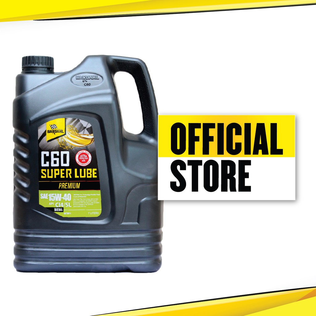 Minyak Enjin Kereta Diesel Bardahl C60 Premium Diesel 15W-40 CI4/SL (7L) | Shopee Malaysia