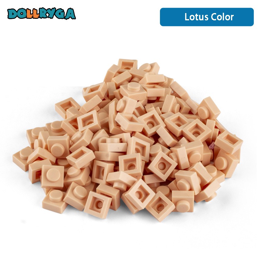 DOLLRYGA 100pcs/lot DIY Blocks Building Bricks Thin 1x1 Educational ...