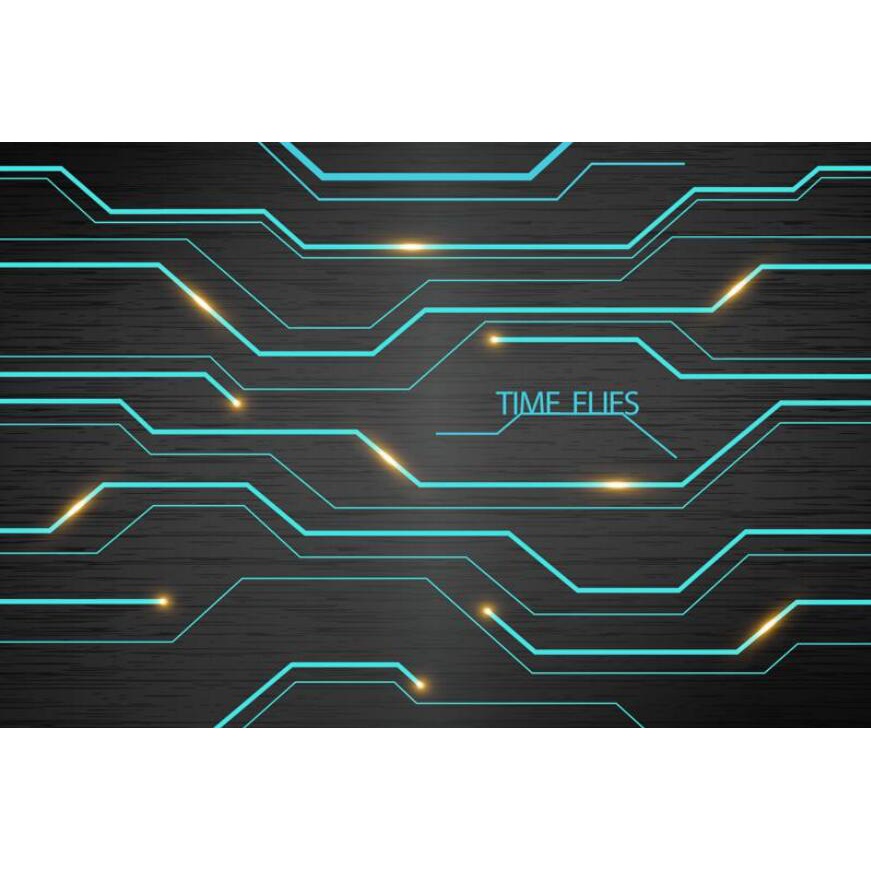 Custom 3D Stereo Abstract Lines Geometric Starry Sky Circuit Board ...