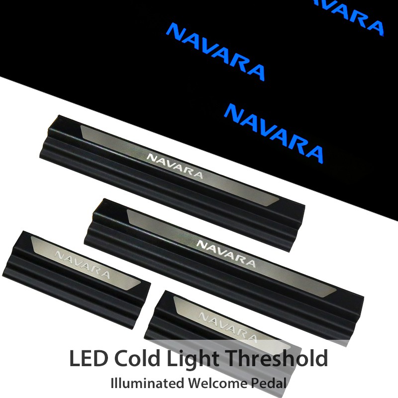 Nissan NAVARA 2015-2022/NP-300 D23 Black Chrome Stainless Steel Blue ...