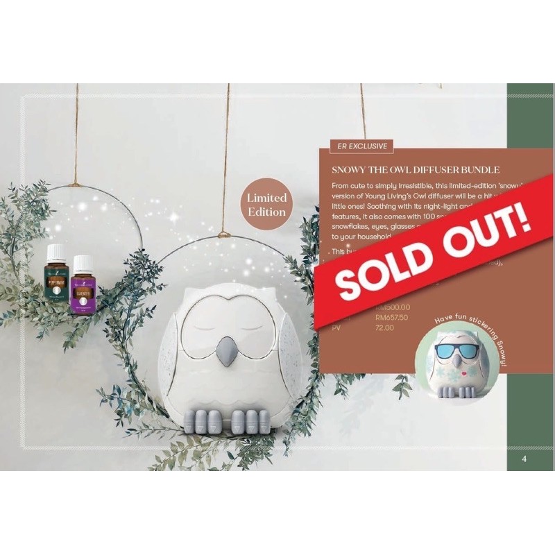 ORIGINAL Snowy the owl Young Living Diffuser | Shopee Malaysia