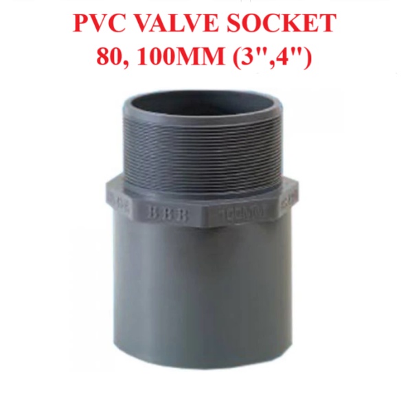 PVC Fitting Valve Socket 80mm - 100mm 3 Inch 4 Inch | Shopee Malaysia