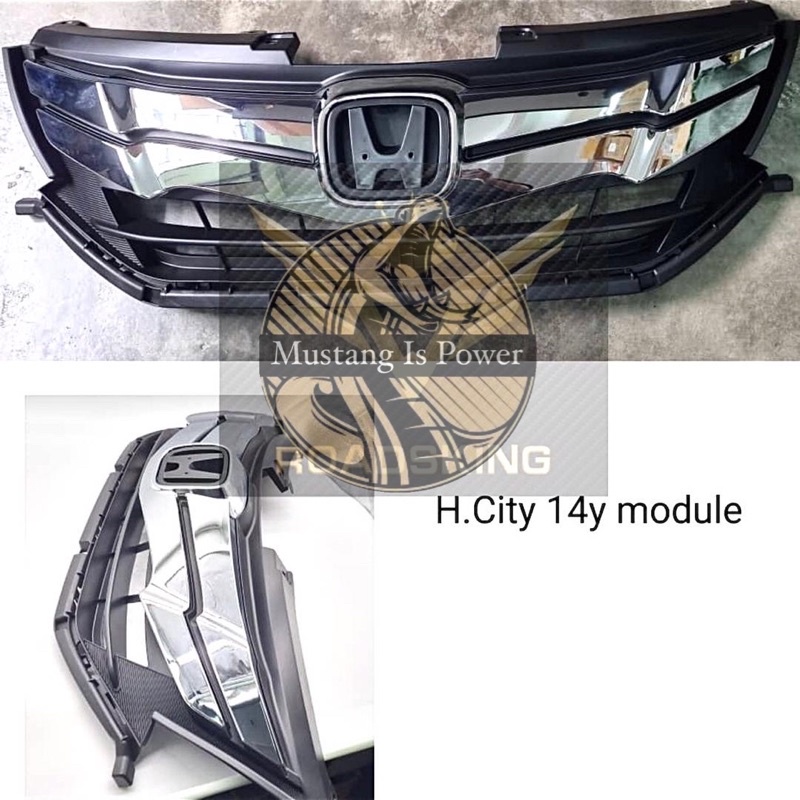 HONDA CITY T9A GM6 2014-2017 FRONT RADIATOR GRILLE WITH CHROME MOULDING ...