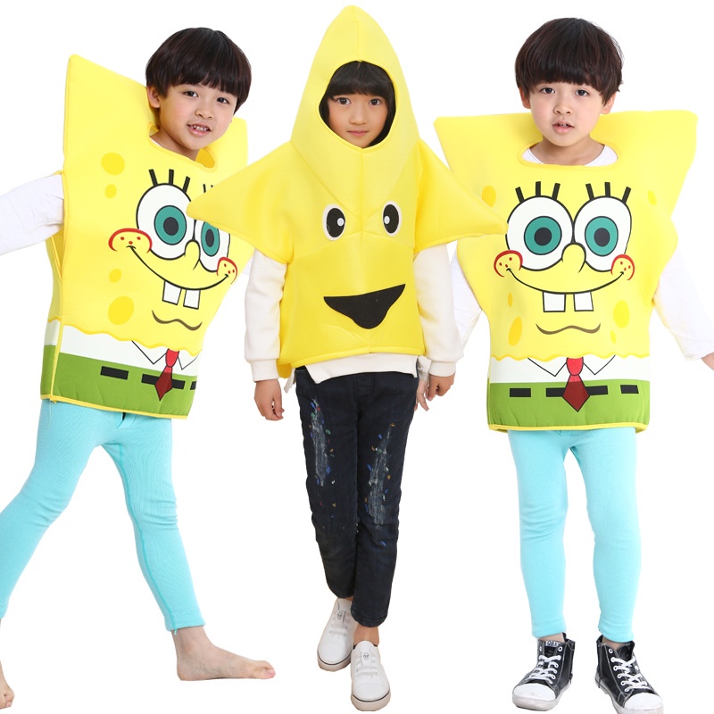 SpongeBob Costume Cosplay Children's Day Kindergarten Dance Clothing ...