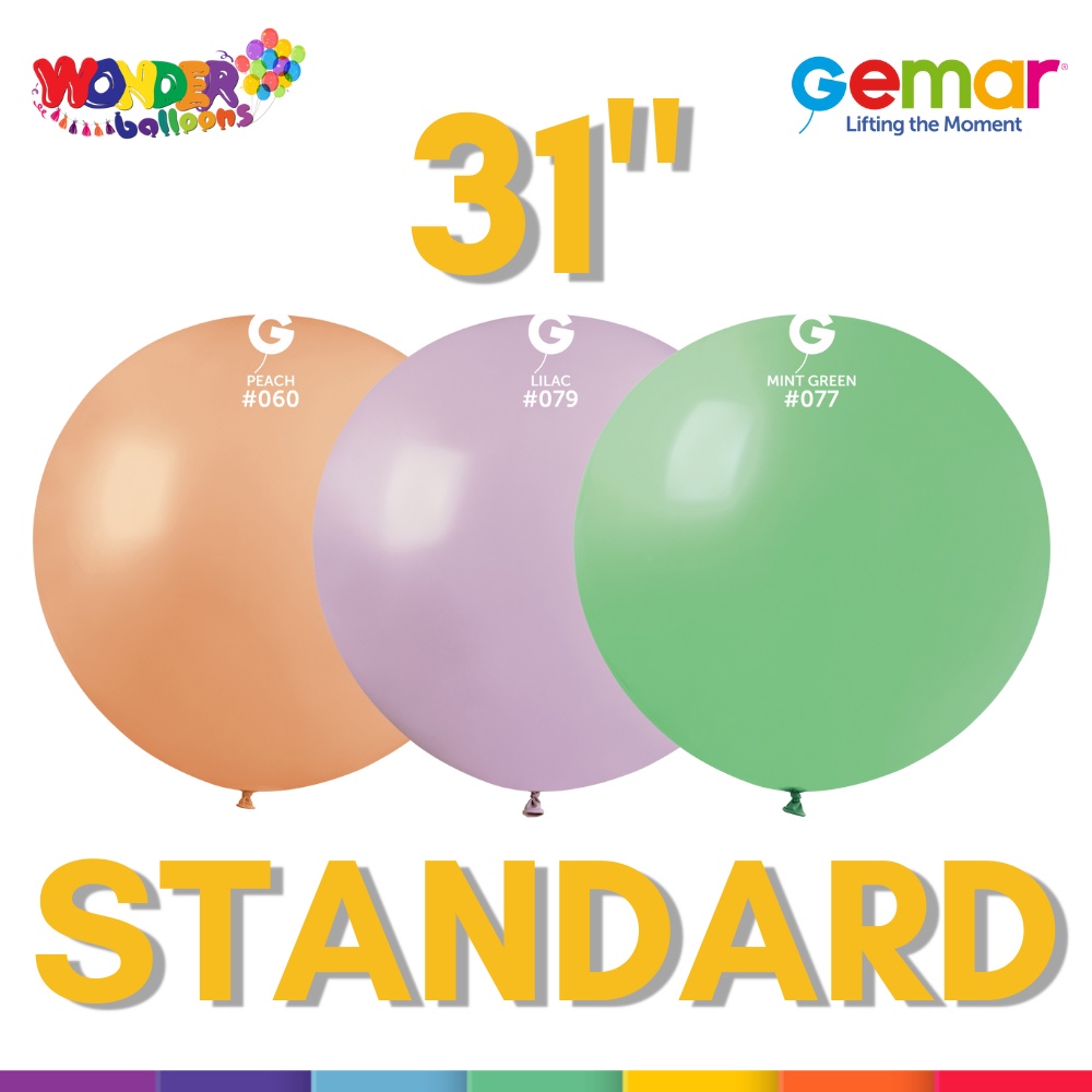 GEMAR 31 Inch Standard Colours Round Latex Balloons (1pc) | Shopee Malaysia