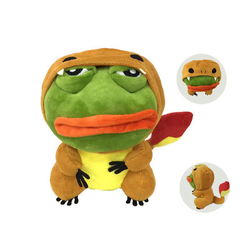 Pokemon X Pepe The Frog Charmander Kawaii Anime Stuffed Toys Cosplay ...