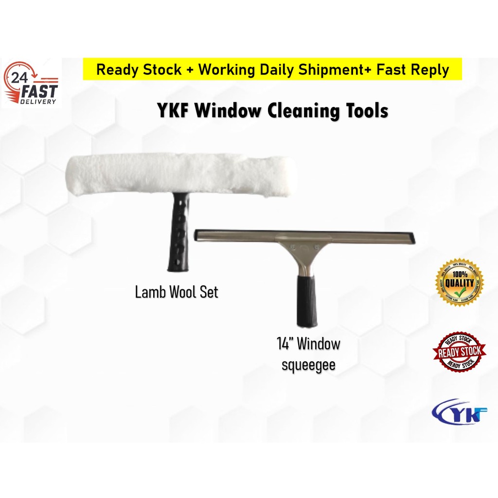 YKF Lamb Wool Window Cleaning Tools Pengilap Tingkap/ Lambswool Window ...