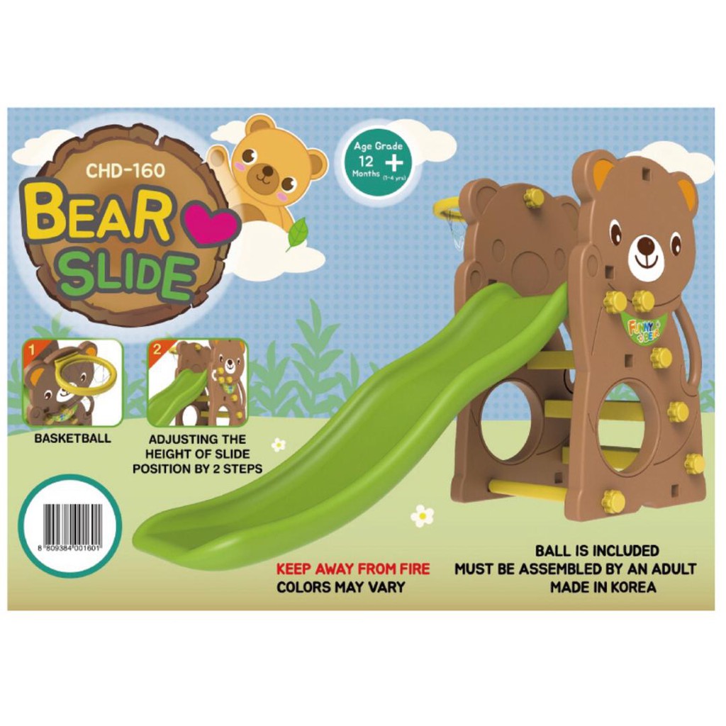 My Dear 29081 Children Playground Slide Bear Design Indoor Baby Toddler ...