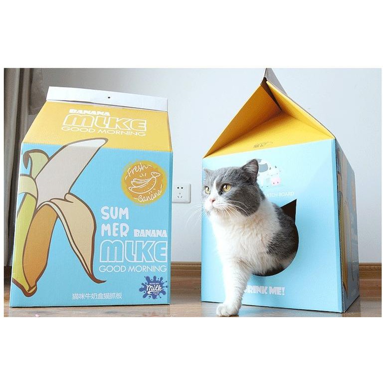 Carton Box House for Cat , Rumah Kotak Kucing DIY | Shopee Malaysia