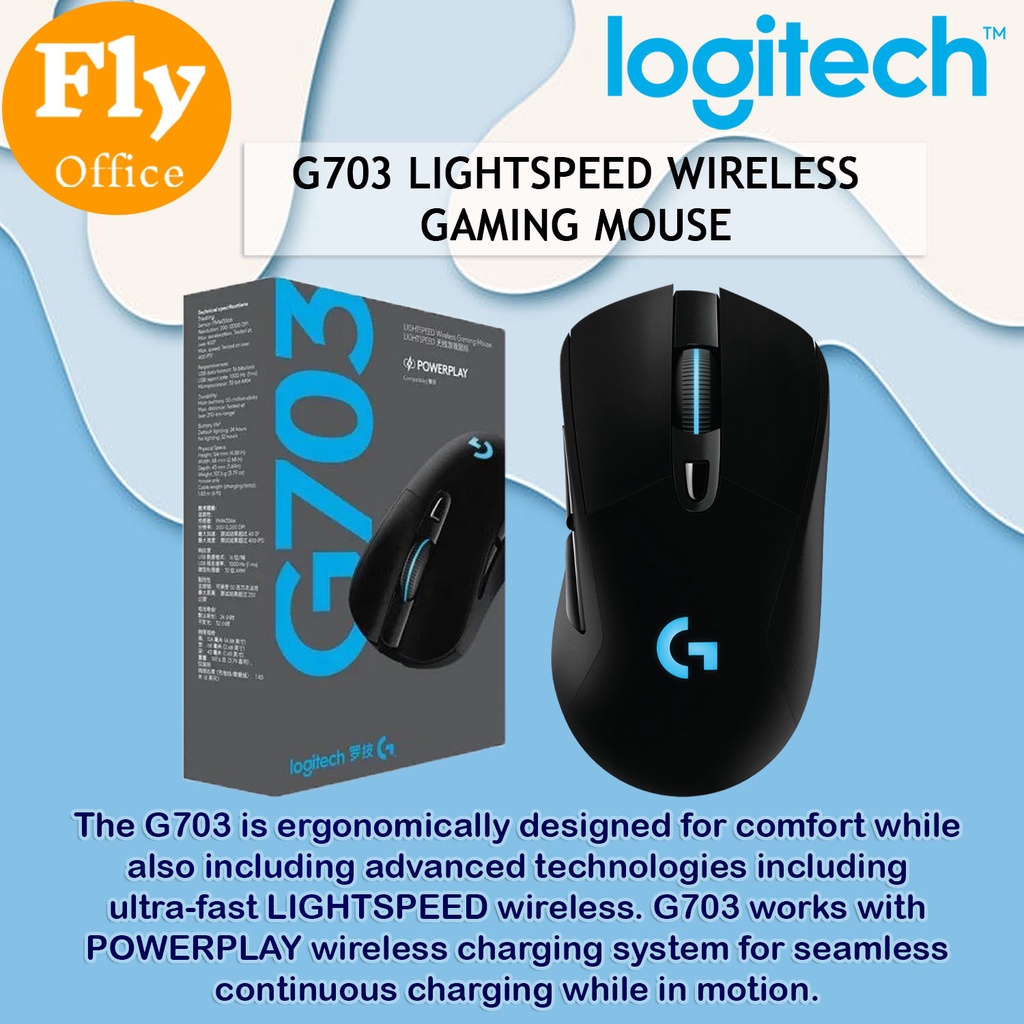 Logitech G703 LightSpeed Hero Wireless Gaming Mouse Hero 16K (910-005642) - Full Warranty by ...