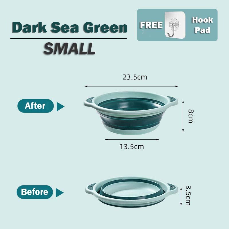 Foldable Household Space-saving Plastic Silicone Wash Basin Large ...