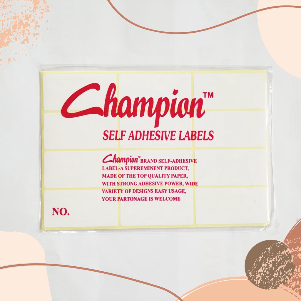 Champion Invitation Label Sticker No.103 | Shopee Malaysia