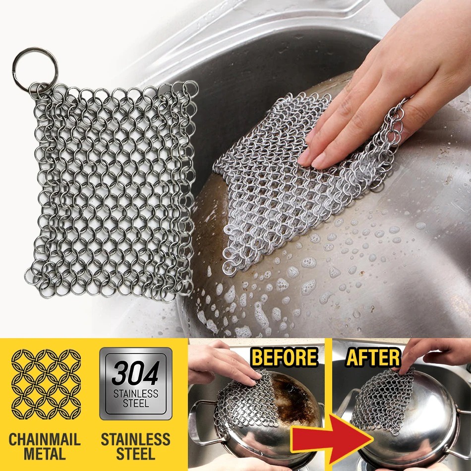 MyPetHouse [ 5 INCH ] SUS304 Stainless Steel Chainmail Dishwashing ...