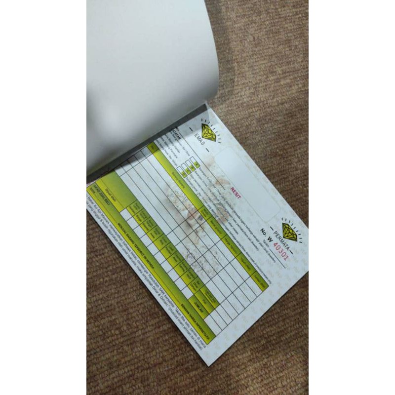Buku Resit Jualan Emas Berwarna | Shopee Malaysia