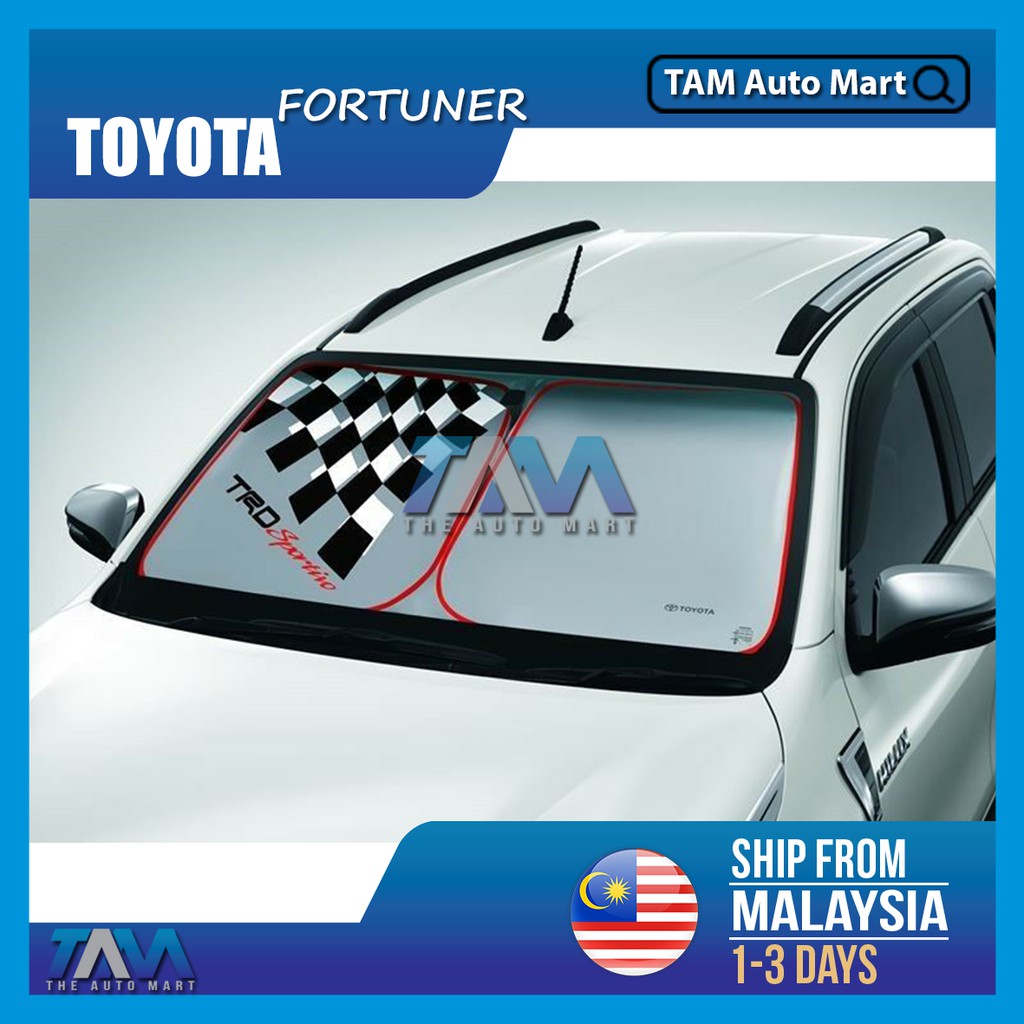 Toyota Fortuner TRD Front Sunshade Sun Shade Visor Windshield Nylon TRD ...
