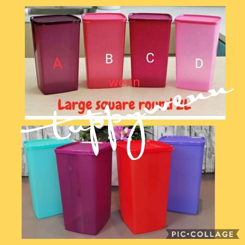Tupperware large Square round 2l(1) | Shopee Malaysia