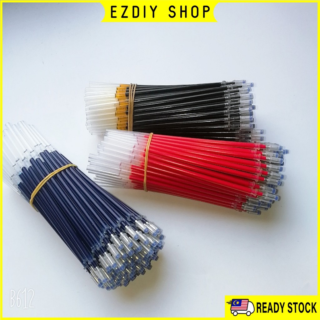 100pcs Gel Pen Refill Black Red Blue Gel Pen Ballpoint pen 0.5mm Students Gel Pens Refill ...