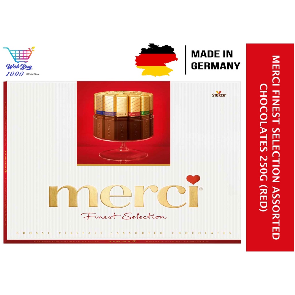 MERCI FINEST SELECTION ASSORTED CHOCOLATES 250G (RED) (CANDY / GULA ...