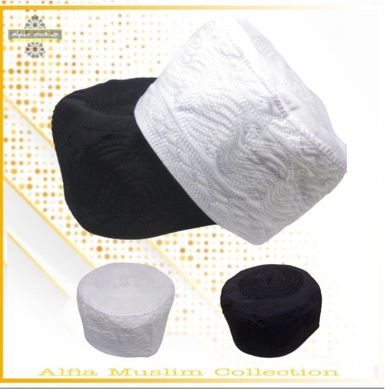 Madinah Peci Haji Peci Black and White Songkok Kopiah White Peci ...