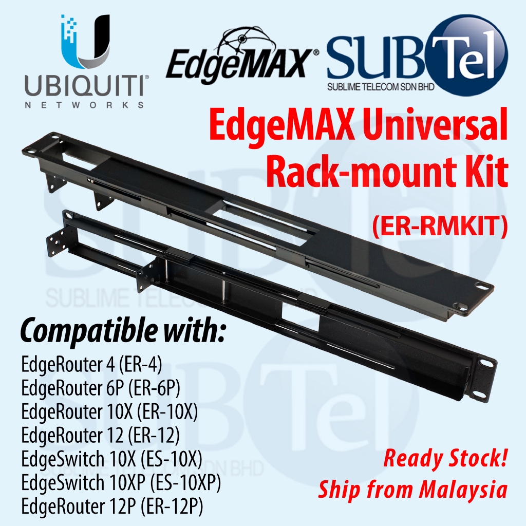 Ubiquiti ER-RMKIT Rack-mount Kit to mount EdgeRouter EdgeSwitch in 19 ...