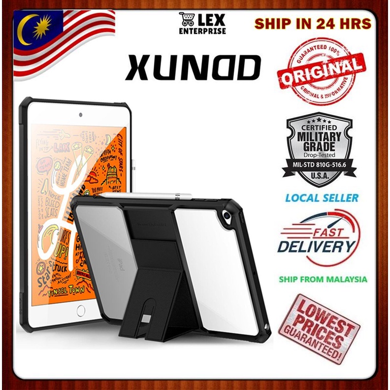 XUNDD Clear Back Case with Stand FOR Ipad Mini Pro Air 4 5 6 7 9.7 10 ...